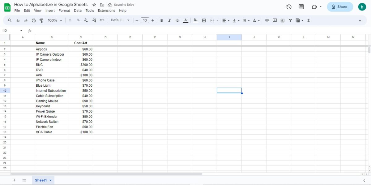 How to Alphabetize in Google Sheets How to Alphabetize in Google Sheets
